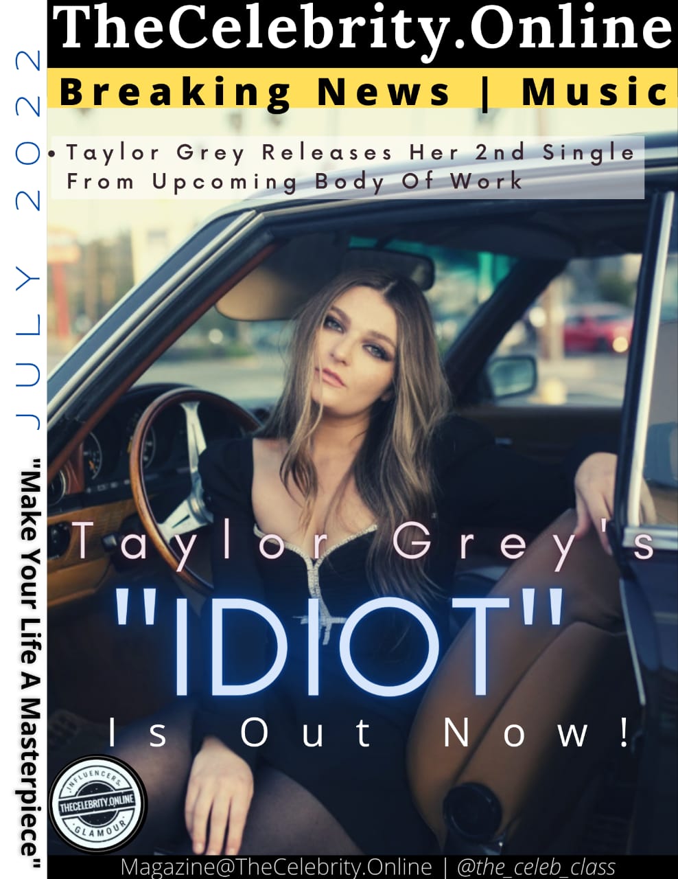 TAYLOR GREY RELEASES SECOND SINGLE “IDIOT” FROM UPCOMING BODY OF WORK